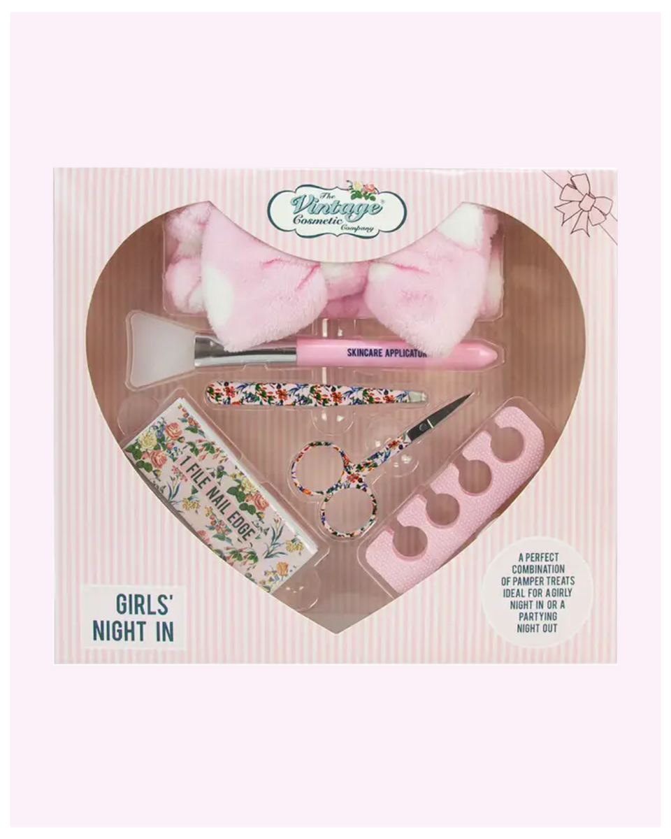 Girls' Night In Gift Set Pink and Floral – Curvique Vintage